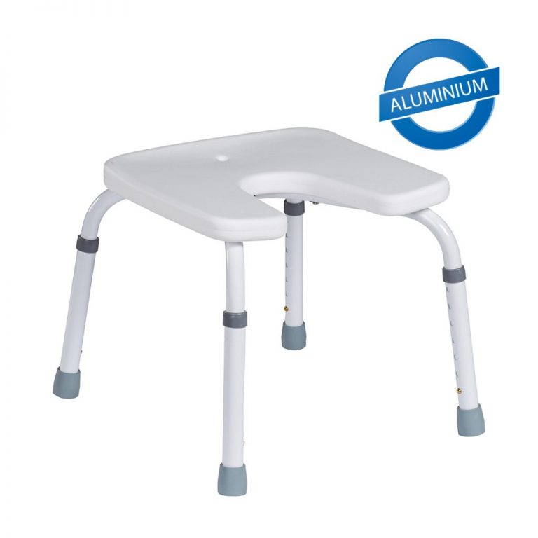 DH-242 Shower stool with Hygiene Cutout - H&M Bathlifts